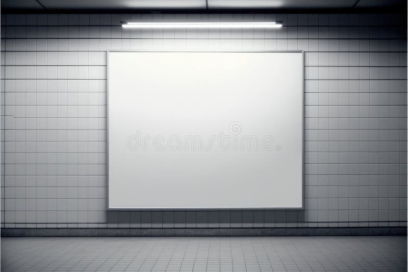 Blank Advertising Billboard in a Large-scale Square Size with White ...