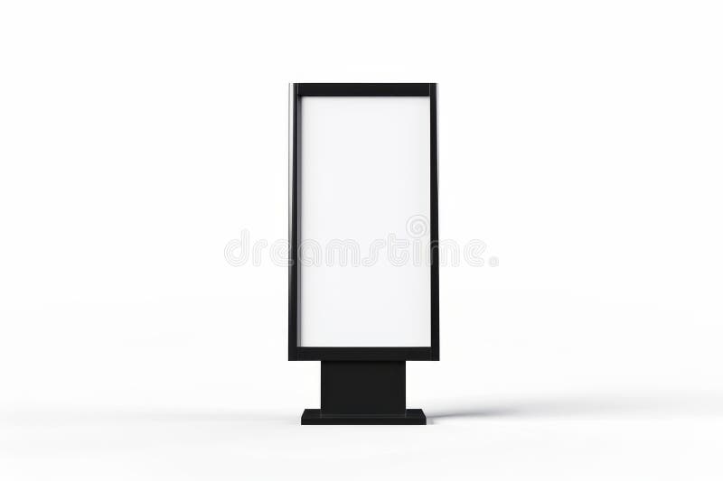 Blank Advertising Billboard Mockup on Stand. Empty Sign Mockup for ...