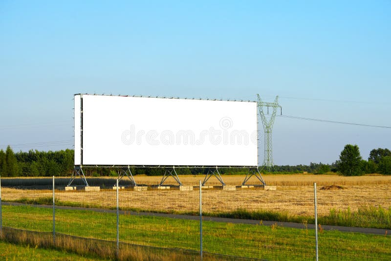 Blank Advertising Billboard Mockup. Template for Design Stock Photo ...