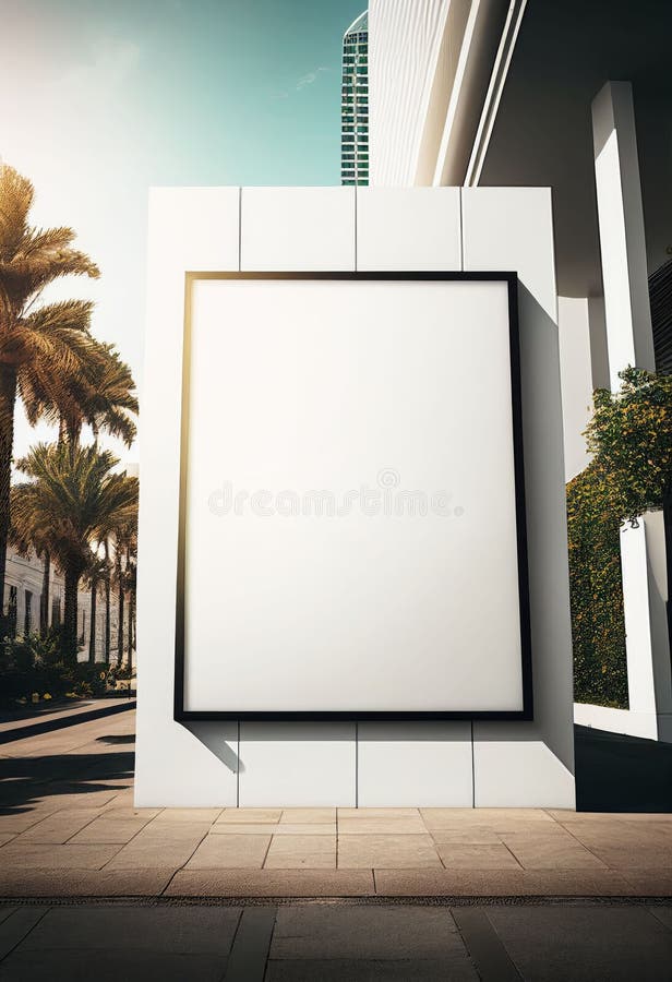 Blank Advertising Billboard at Public Place for Advertisement Created ...