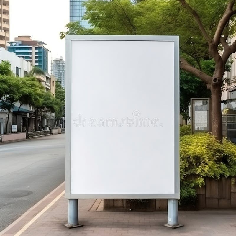 Blank Advertising Billboard in Public Space with Copy Space Area Stock ...
