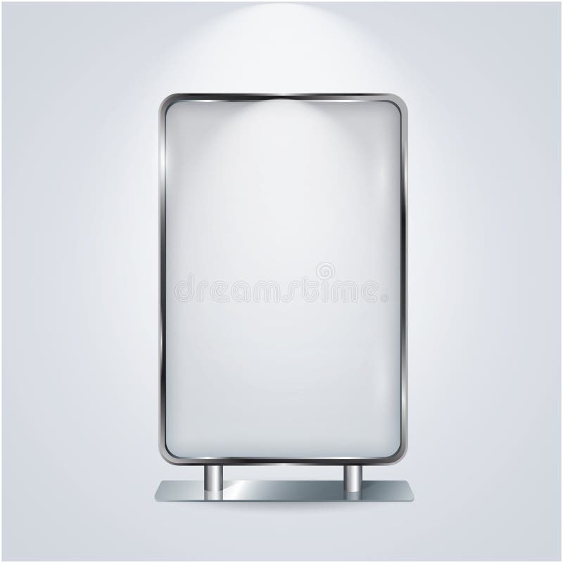 Blank Advertising Billboard. Vector Illustration Decorative Design ...