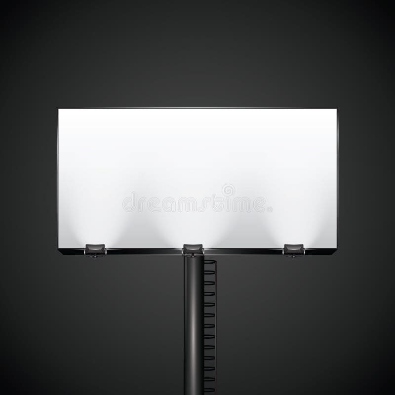 Blank Advertising Billboard. Vector Illustration Decorative Design ...