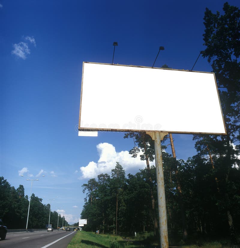 Blank advertising board. stock photo. Image of billboard - 10854116