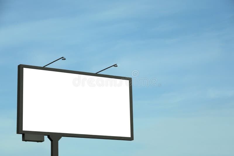 Blank Advertising Board. Mockup for Design Stock Image - Image of ...