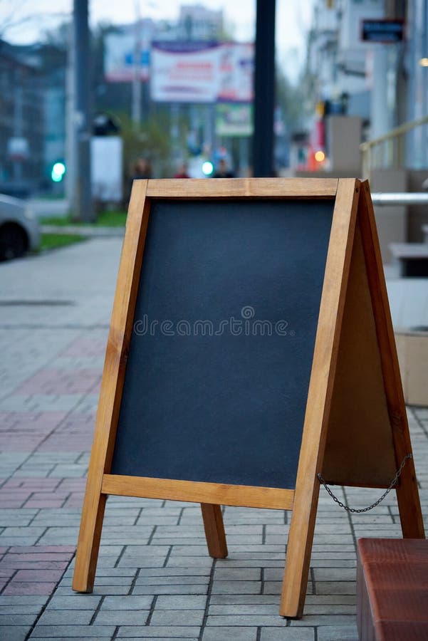 Blank Advertising Board on City Street Stock Photo - Image of bulletin ...