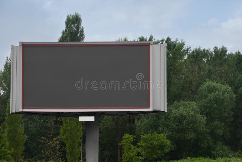 Blank Advertising Board Outdoors. Mockup for Design Stock Image - Image ...