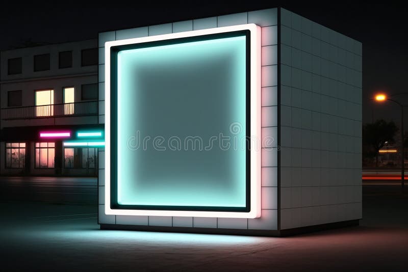 Blank Advertising Light Box in the City, Advertising Mockup Stock ...