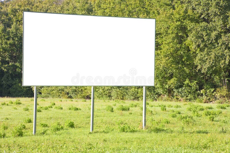 Blank Advertising Signboard in a Countryside - Concept with Space for ...