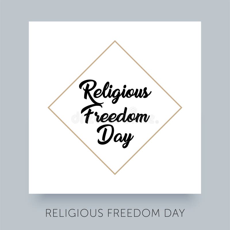 Religious Freedom Day Typography. Human Solidarity Creative Calligraphy ...