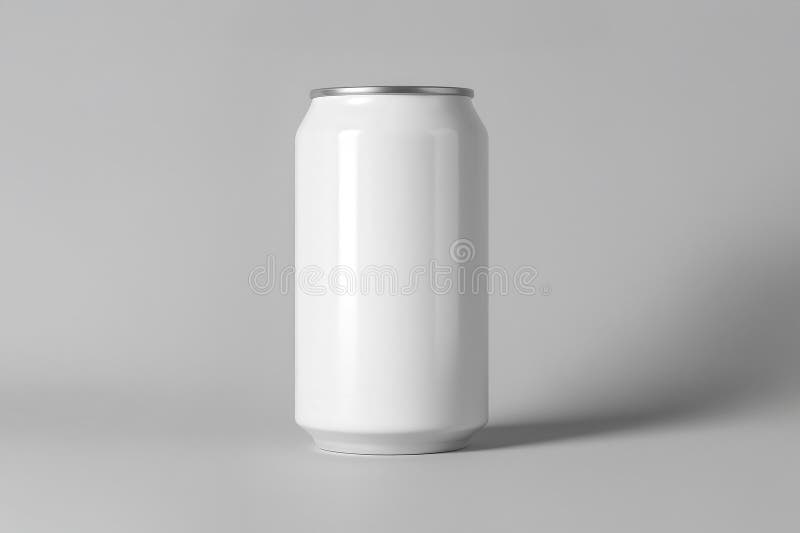 Blank Aluminum Beverage Can Mockup on Gray Background. Ideal for ...