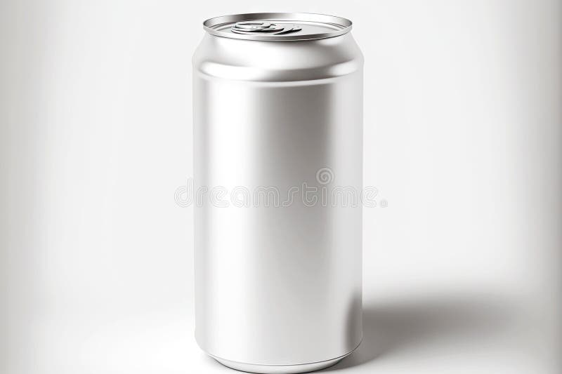 Blank Aluminum Cans Mockup Silver Color Isolated on White Stock ...