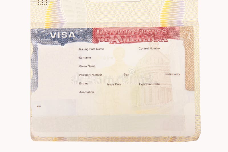 Blank American visa stock photo. Image of freedom, foreign - 21661546