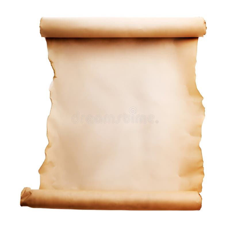 Blank Ancient Paper on White Background, Ancient Paper Template Concept ...