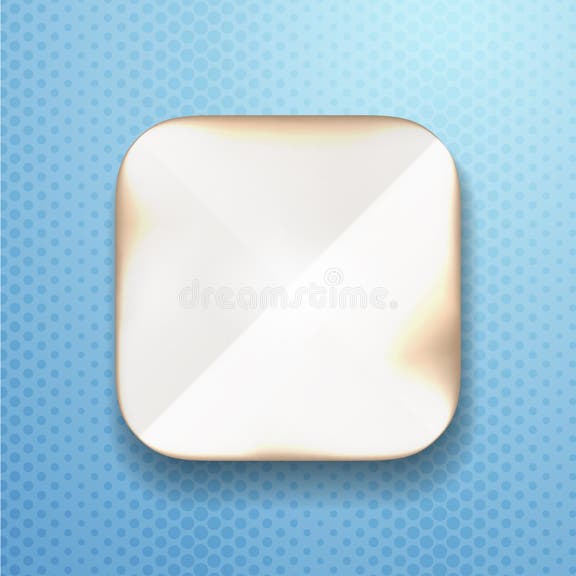 Blank App Icon Template with Flatted Paper Texture Stock Vector ...