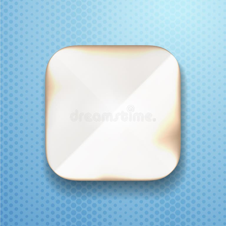 Blank App Icon Template with Flatted Paper Texture Stock Vector ...