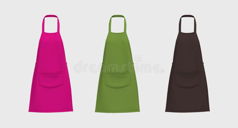 Blank Aprons Mockup in Front and Side Views, Design Presentation for ...