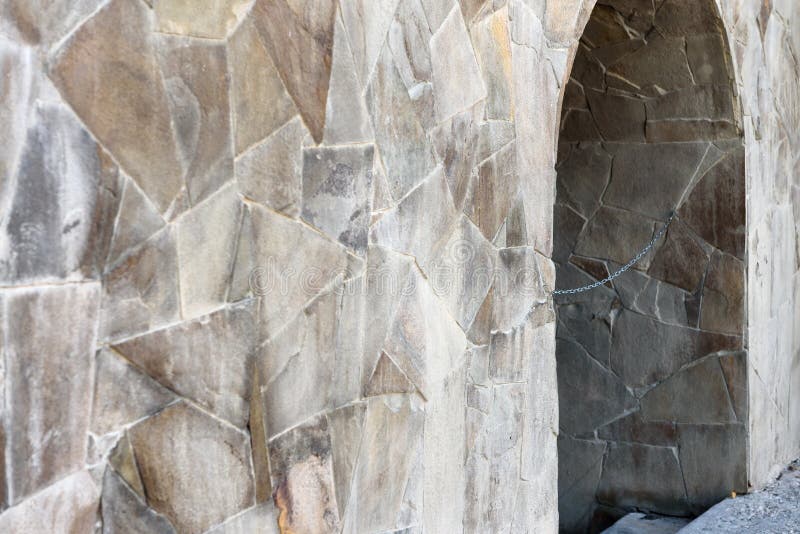 Blank Arched Opening in the Wall of the Old Stone Wall. Stock Photo ...
