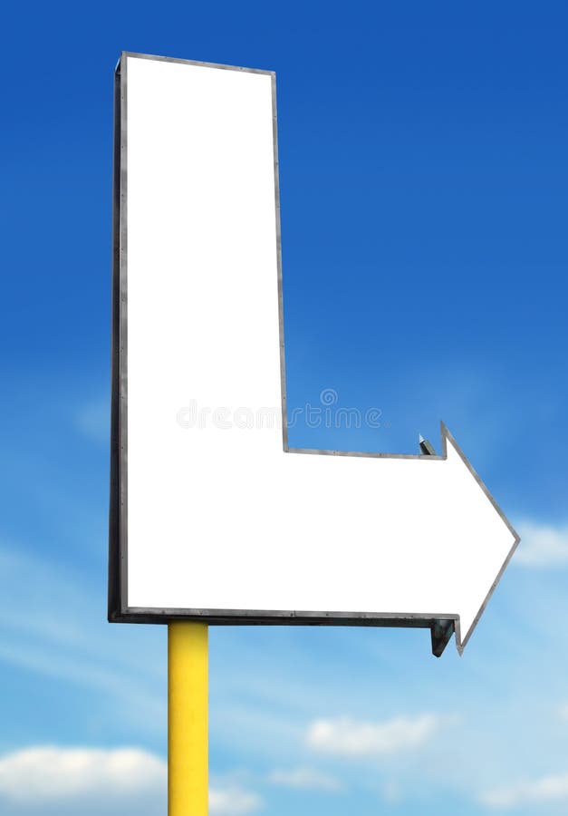 Blank arrow sign board stock image. Image of poster, information - 24937335