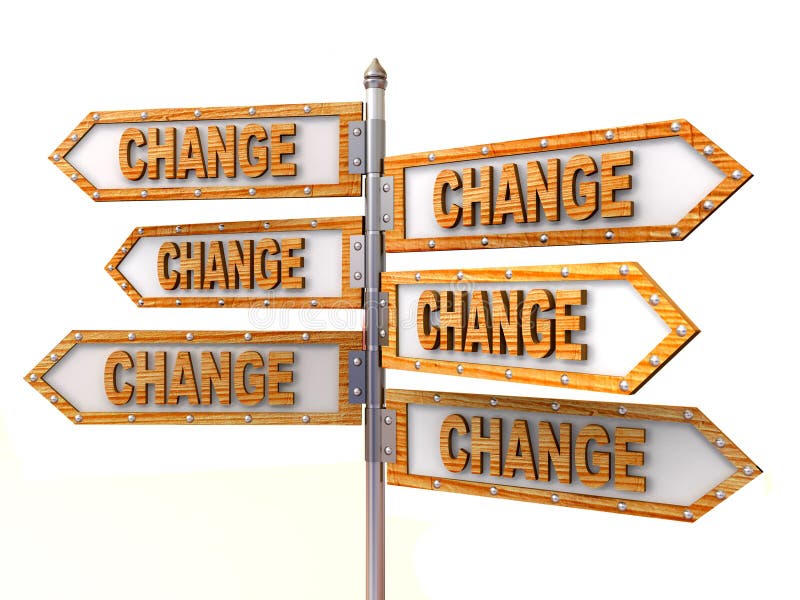 Blank Arrows Directions. Change Stock Illustration - Illustration of ...