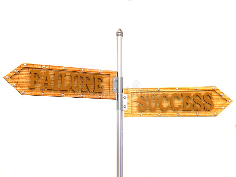 Blank Arrows Directions. Failure and Success Stock Image - Image of ...