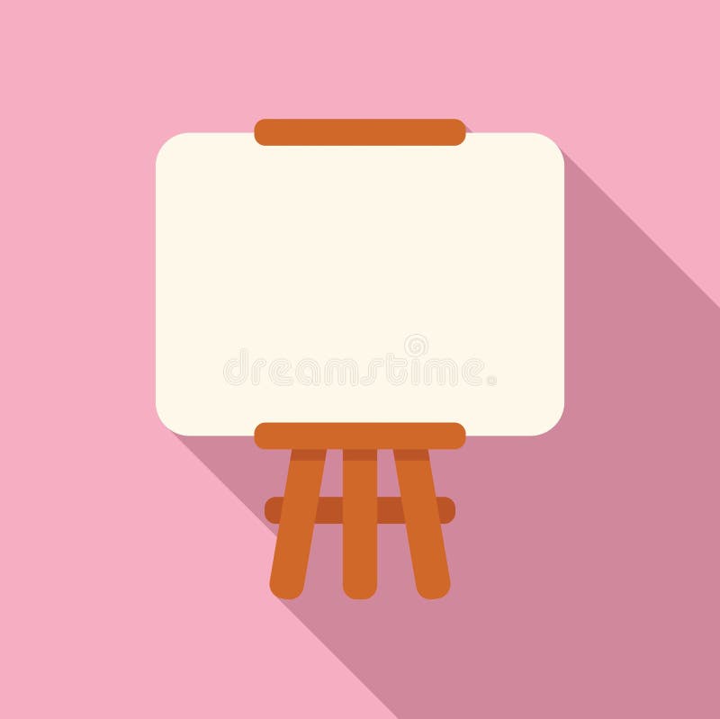 Blank Art Easel on Pink Background Stock Vector - Illustration of ...