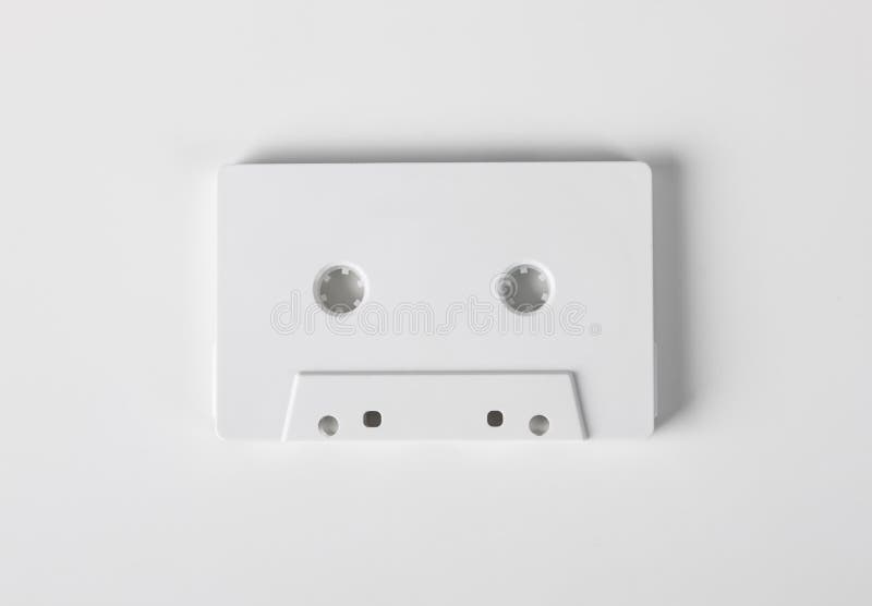 White Blank Cassette on White Stock Image - Image of background, aged ...