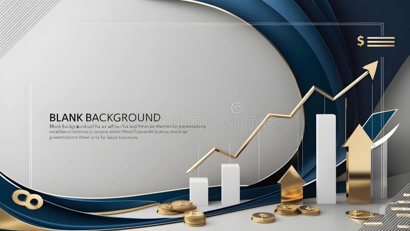 A Blank Background with an Attractive Financial Theme for Presentations ...