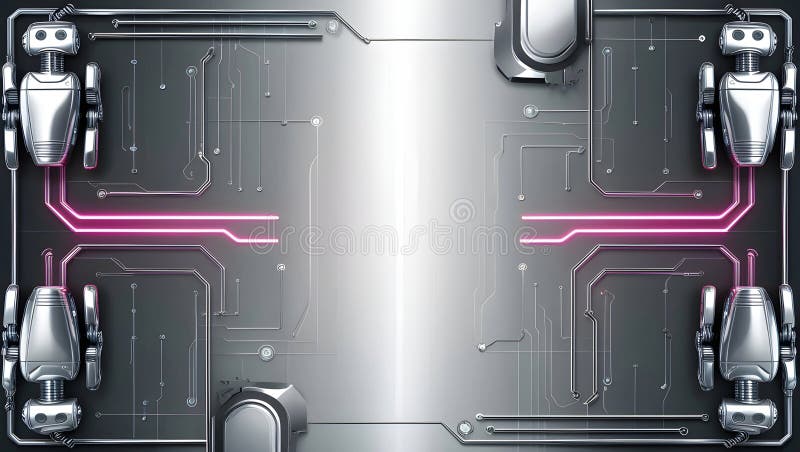 A Blank Background with an Attractive Robot Theme for Presentations in ...