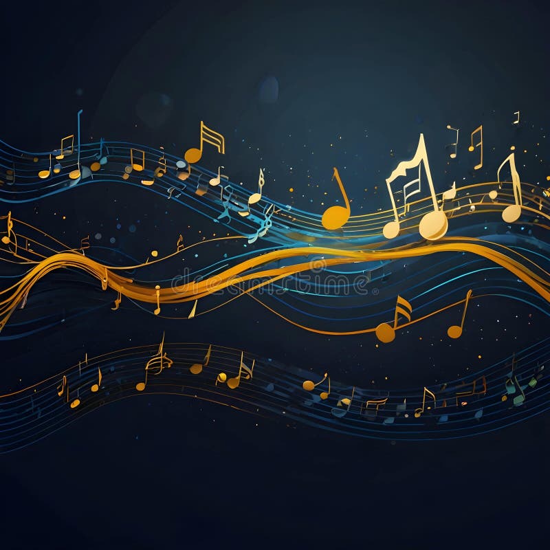 A Blank Background with an Interesting Music Theme for a Presentation ...