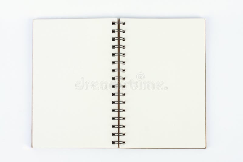 Spiral Notebook Paper without Line Stock Image - Image of background ...