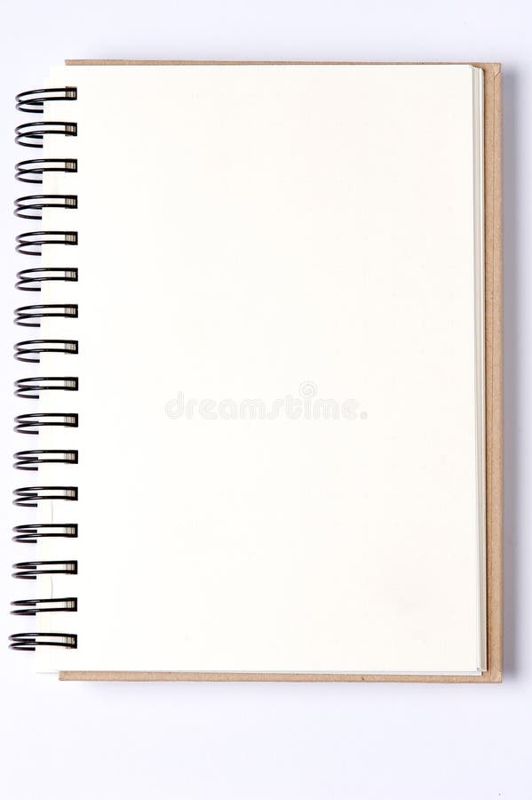 Blank Background. Paper Spiral Notebooks Isolated Stock Photo - Image ...