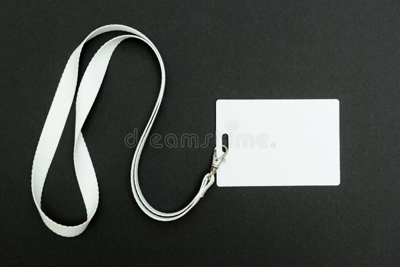 Blank Badge or ID Pass Isolated on Black Background, Clipping Path ...