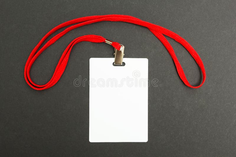 Blank Badge Mockup Isolated on Black. Plain Empty Name Tag Mock Up with ...