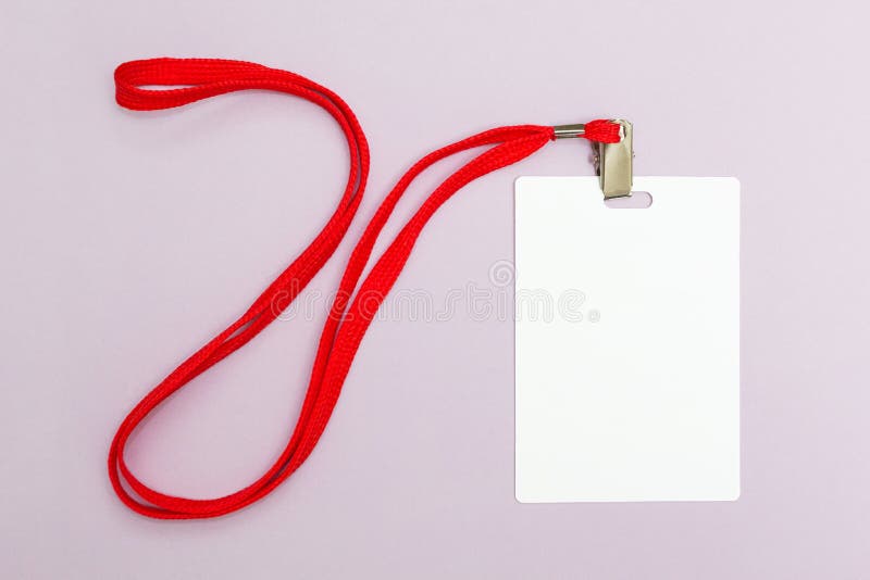 Blank Badge Mockup on Pink Background. Plain Empty Name Tag Mock Up ...