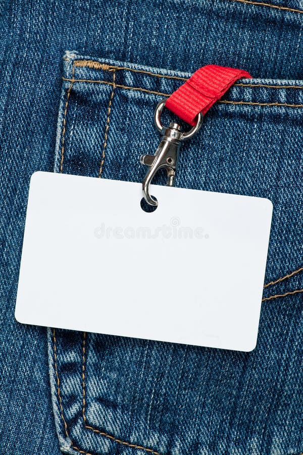 Card empty ID badge stock image. Image of office, blank - 16590059