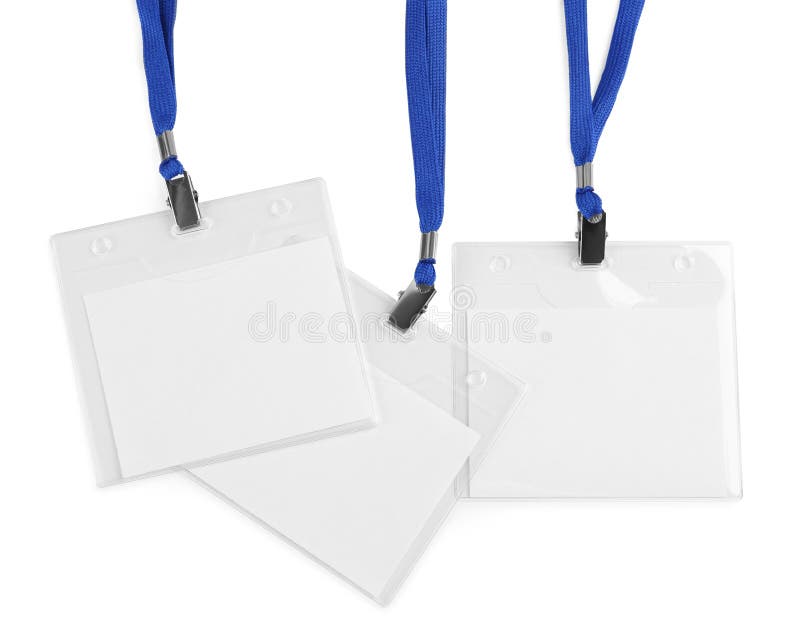 Blank Badges on White Background. Mockup for Design Stock Photo - Image ...
