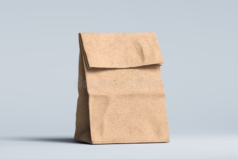 Blank Bag from Recyclable Craft Paper. Packaging Template. Mock Up ...