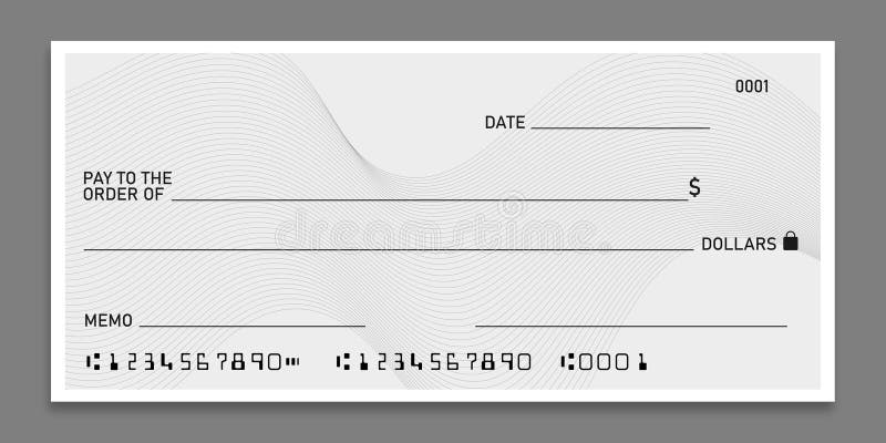 Blank Bank Check,checkbook Cheque Template Free Space for Writing ...