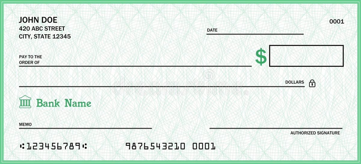Sample Bank Check Stock Illustrations – 110 Sample Bank Check Stock ...
