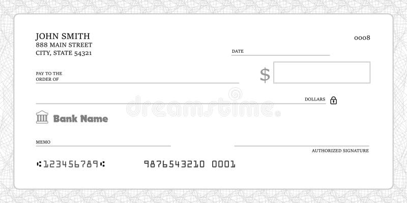 Blank Bank Checkbook Cheque Generic Vector Design Stock Illustrations ...