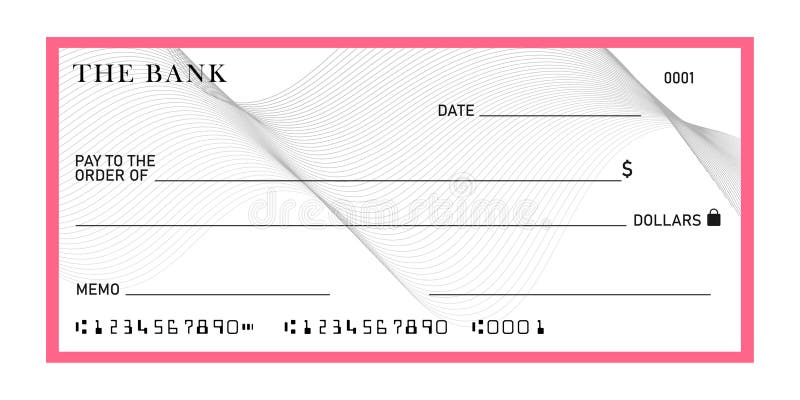 Blank Bank Cheque, Check Voucher Template Vector Stock Vector ...