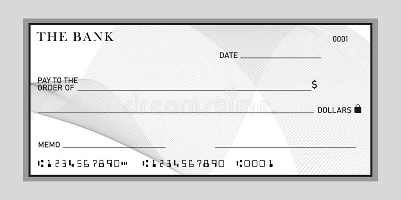 Blank Bank Cheque, Check Voucher Template Vector Stock Vector ...