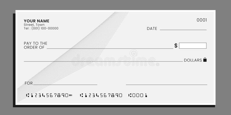 Blank Bank Payment Check for Business Design Vector Stock Vector ...