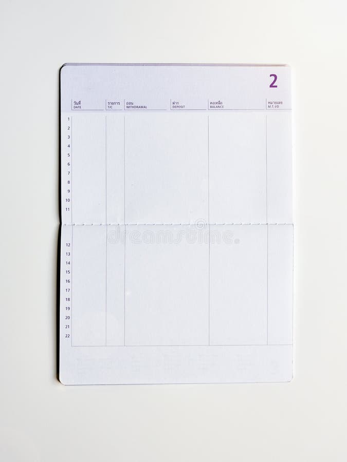 Blank Bank Saving Account Book Stock Image - Image of bills, data: 93724589