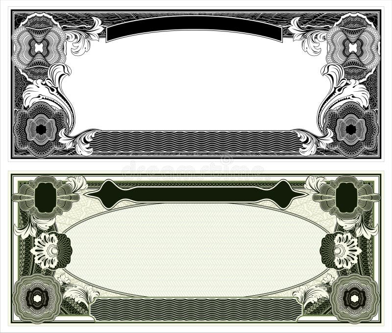 Blank banknote layout stock vector. Illustration of artwork - 101680001