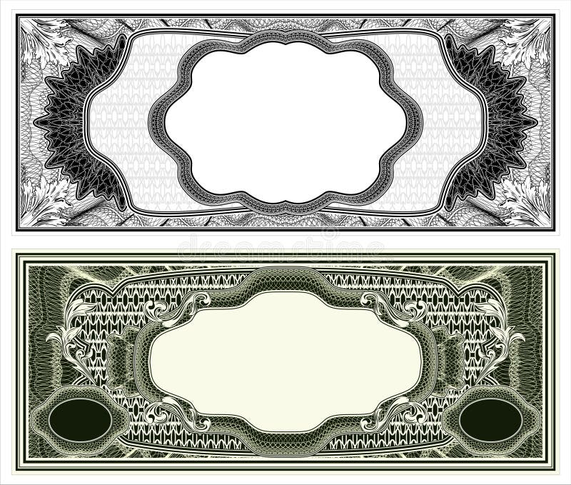 Blank banknote layout stock vector. Illustration of drawing - 16711913