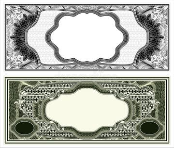 Blank banknote layout stock vector. Illustration of artwork - 100266052