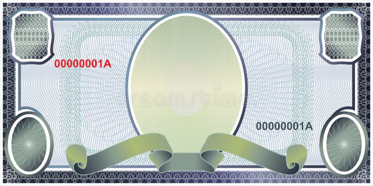 Blank banknote layout stock vector. Illustration of bill - 79071976