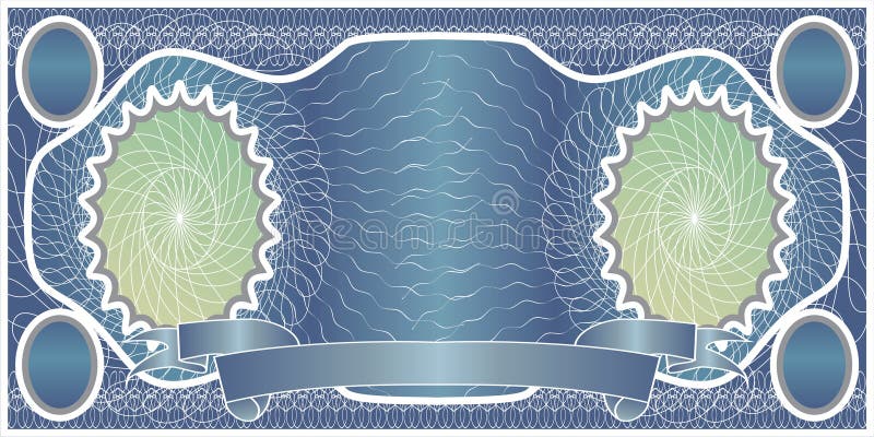 Blank banknote layout stock vector. Illustration of create - 100206132